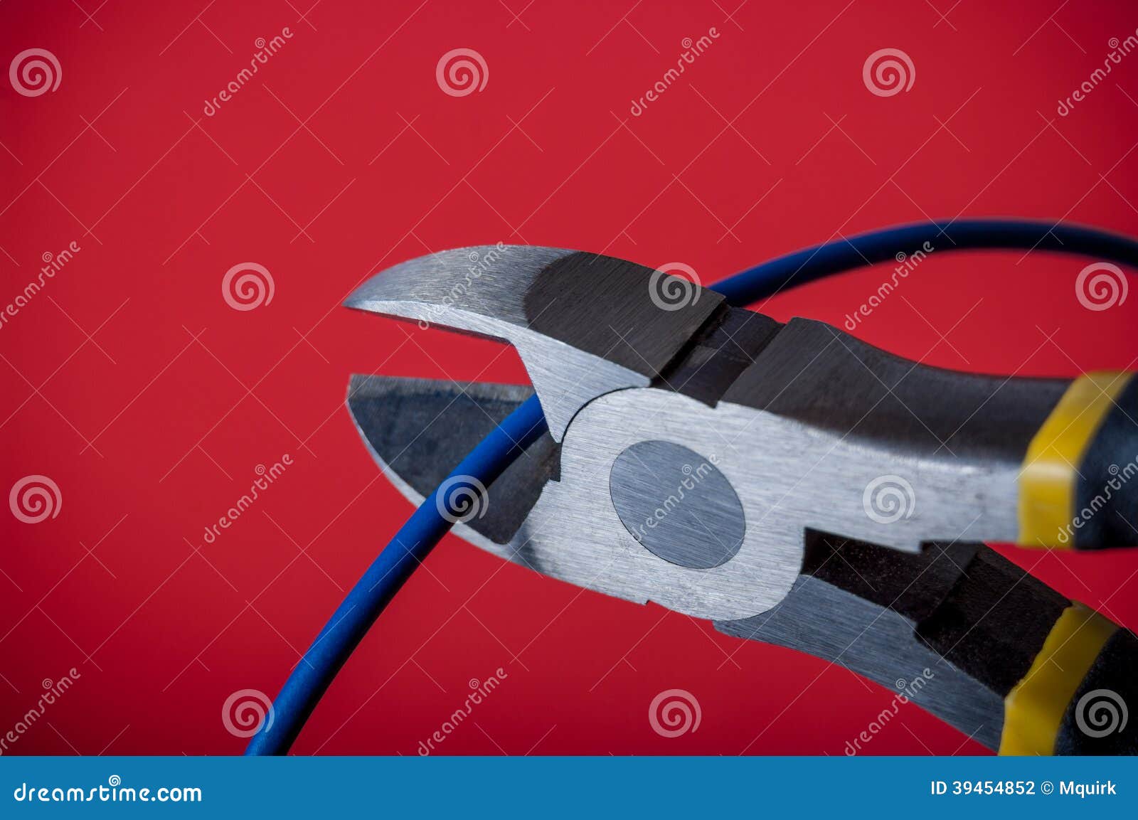Cut the blue wire stock photo. Image of disarm, clippers - 39454852