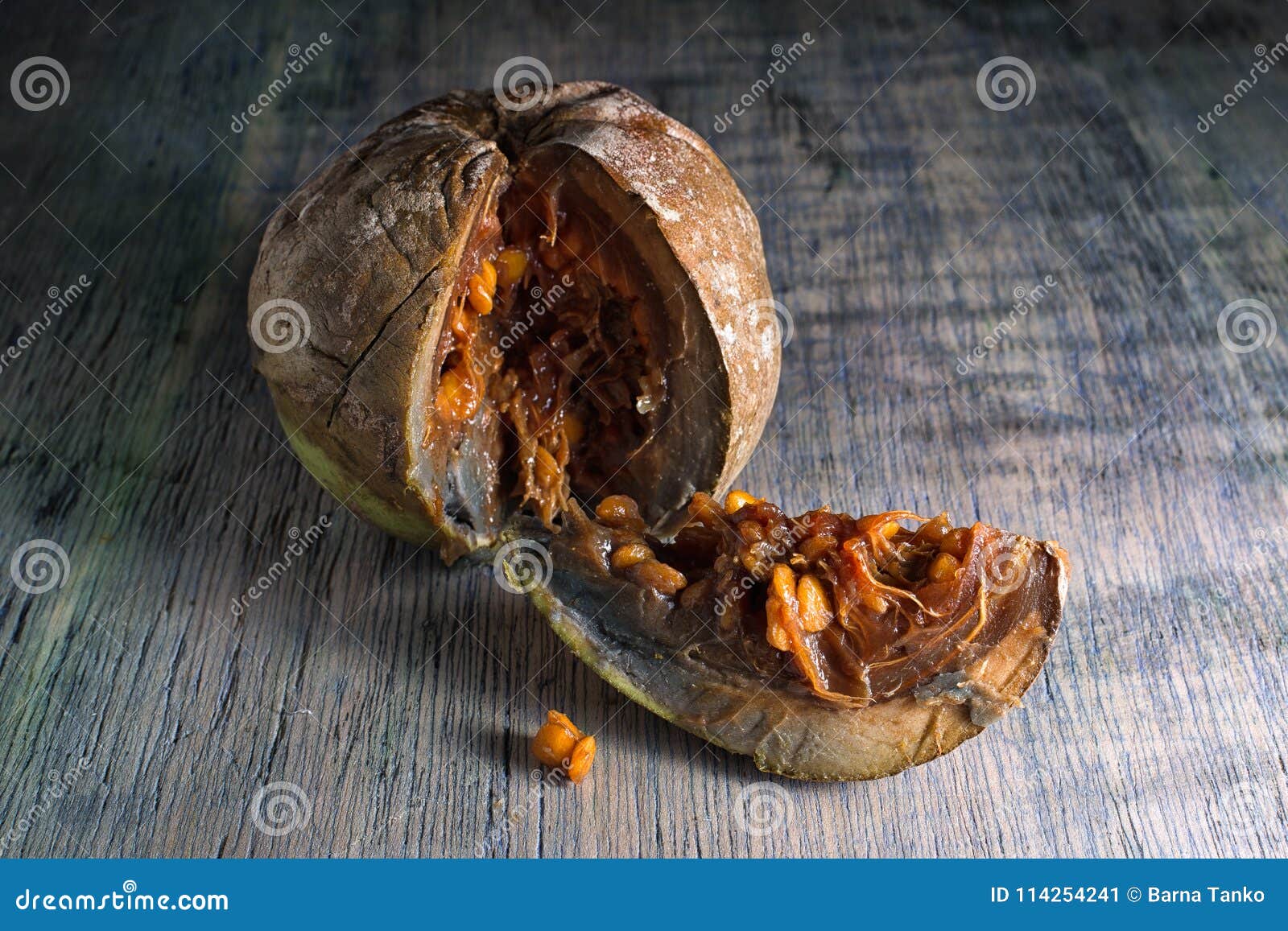 Cut Borojo Fully Ripe Fruit Closeup Stock Image - Image of wild, food ...