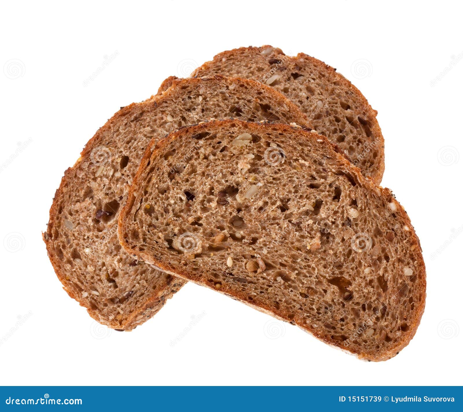 Cut bread stock image. Image of everyday, crust, healthy - 15151739