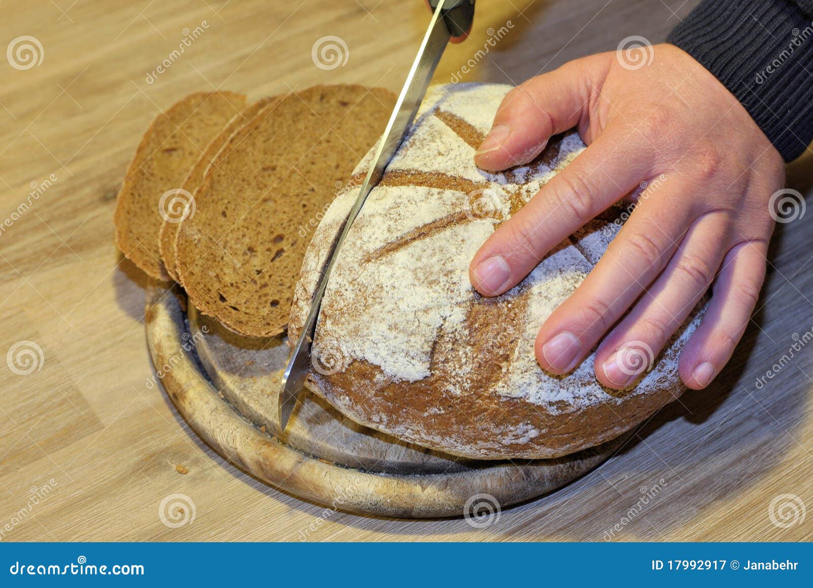 Cut a bread stock image. Image of finger, portrait, slices - 17992917