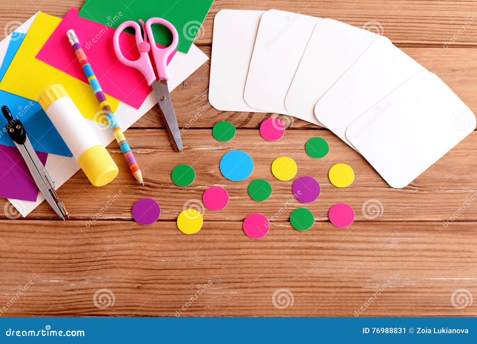 Cut Cards and Circle, Scissors, Pencil, Glue Stick, Colored Cardboard ... Cut Cards and Circle, Scissors, Pencil, Glue Stick, Colored Cardboard ...