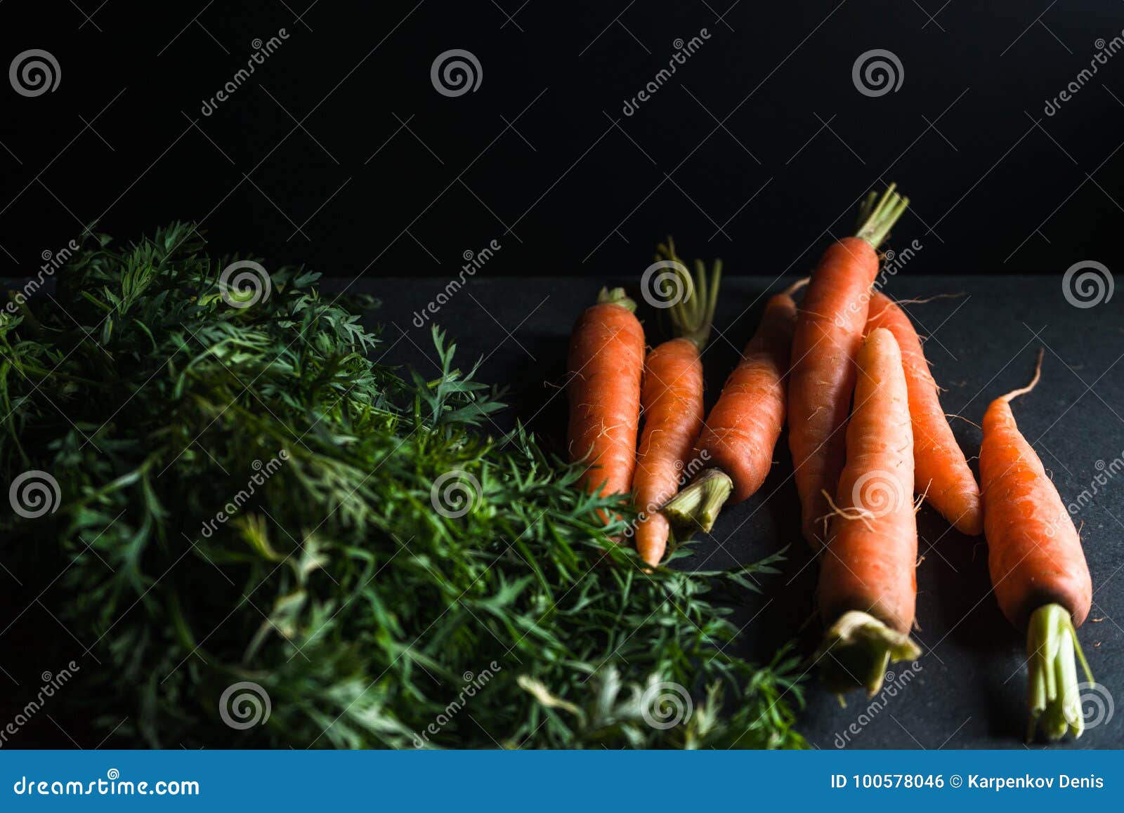 Cut from the Carrot Tops Side View Stock Photo - Image of food, garden ...