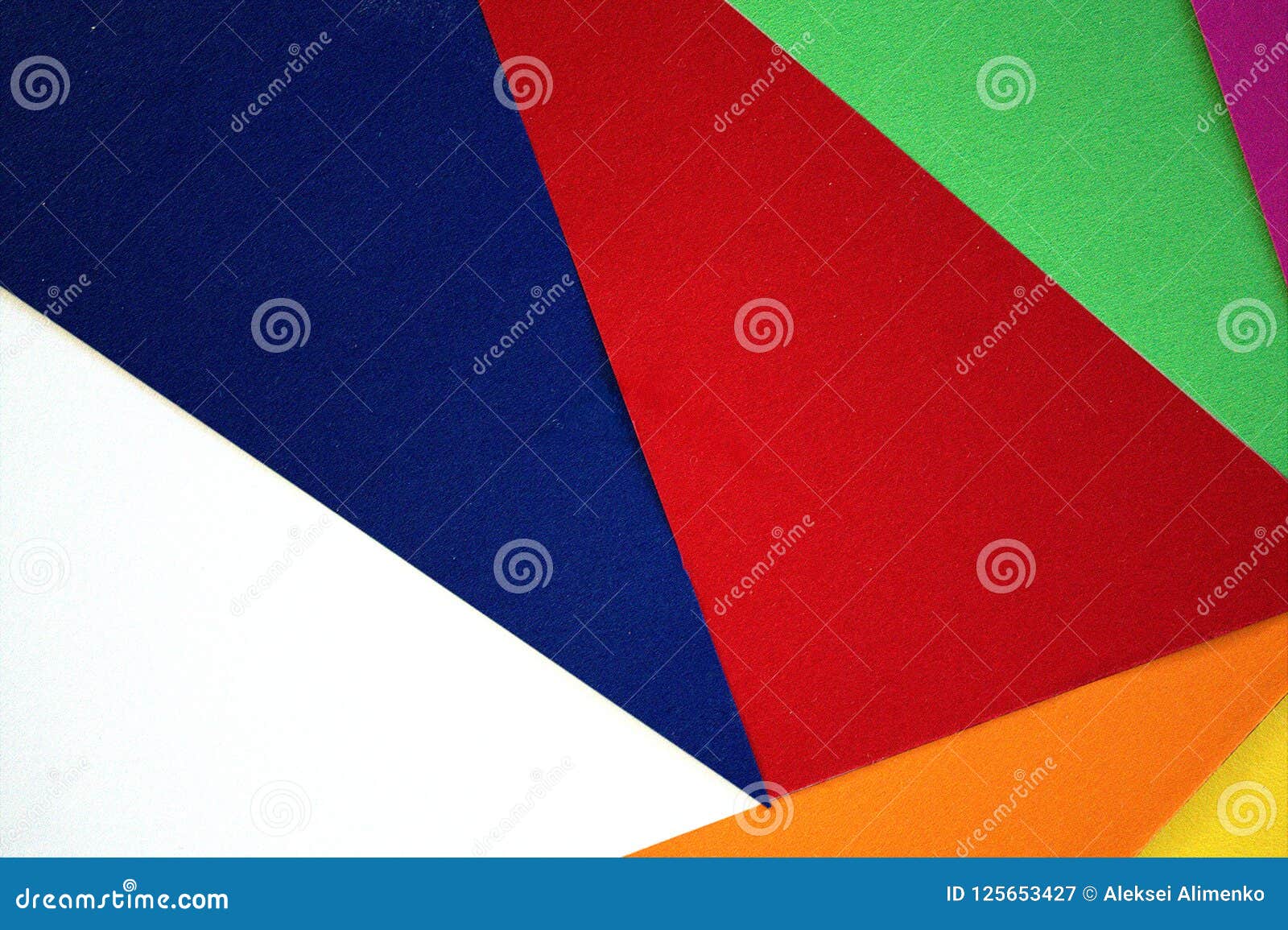 The Cut Colored Paper Lies on the Table. Stock Image - Image of ...