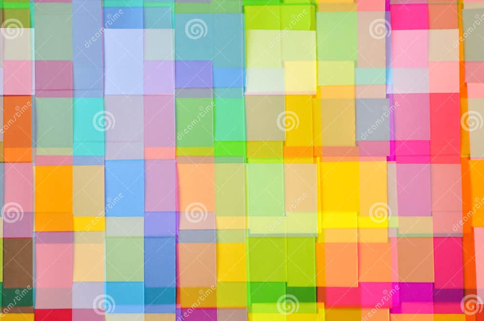 Cut Colored Paper Square Pattern Stock Photo - Image of bright ...