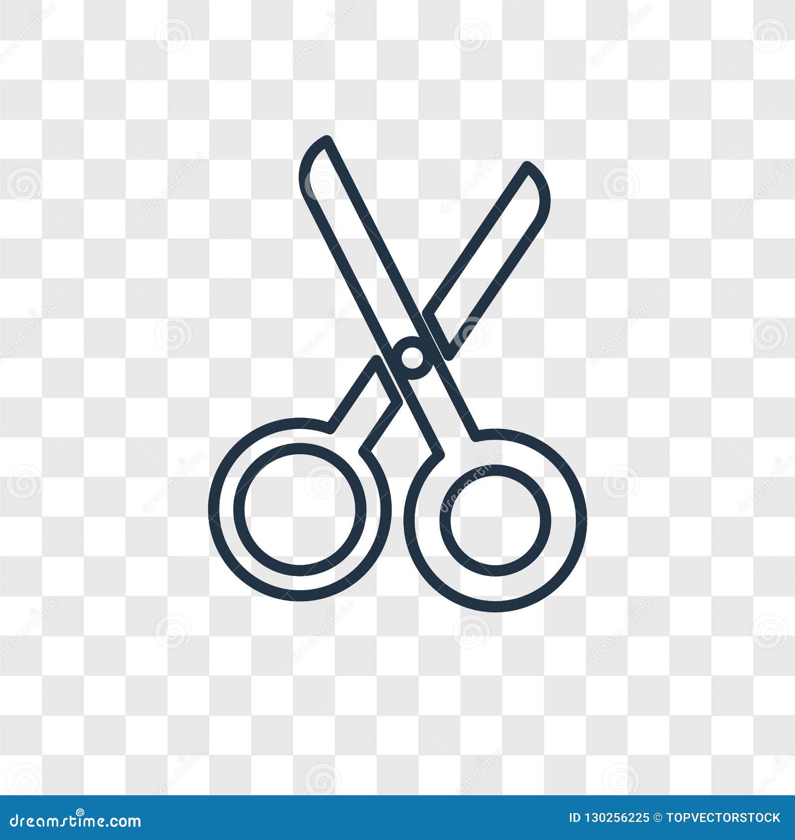 Cut Concept Vector Linear Icon Isolated on Transparent Background, Cut ...