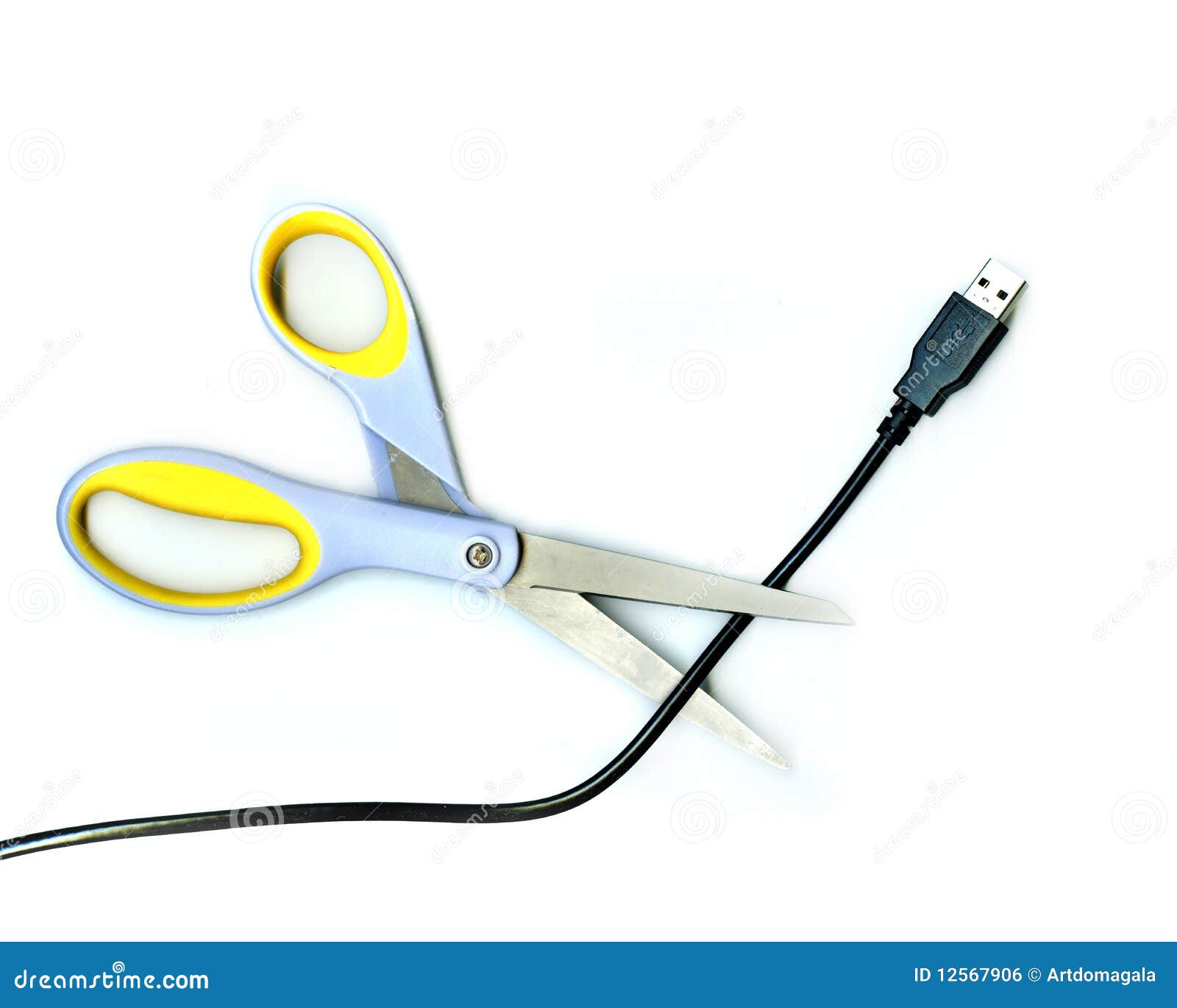 Cut the Connection stock photo. Image of sever, severe - 12567906