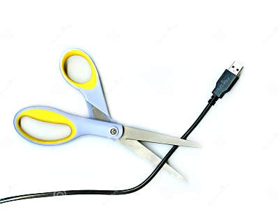 Cut the Connection stock photo. Image of sever, severe - 12567906