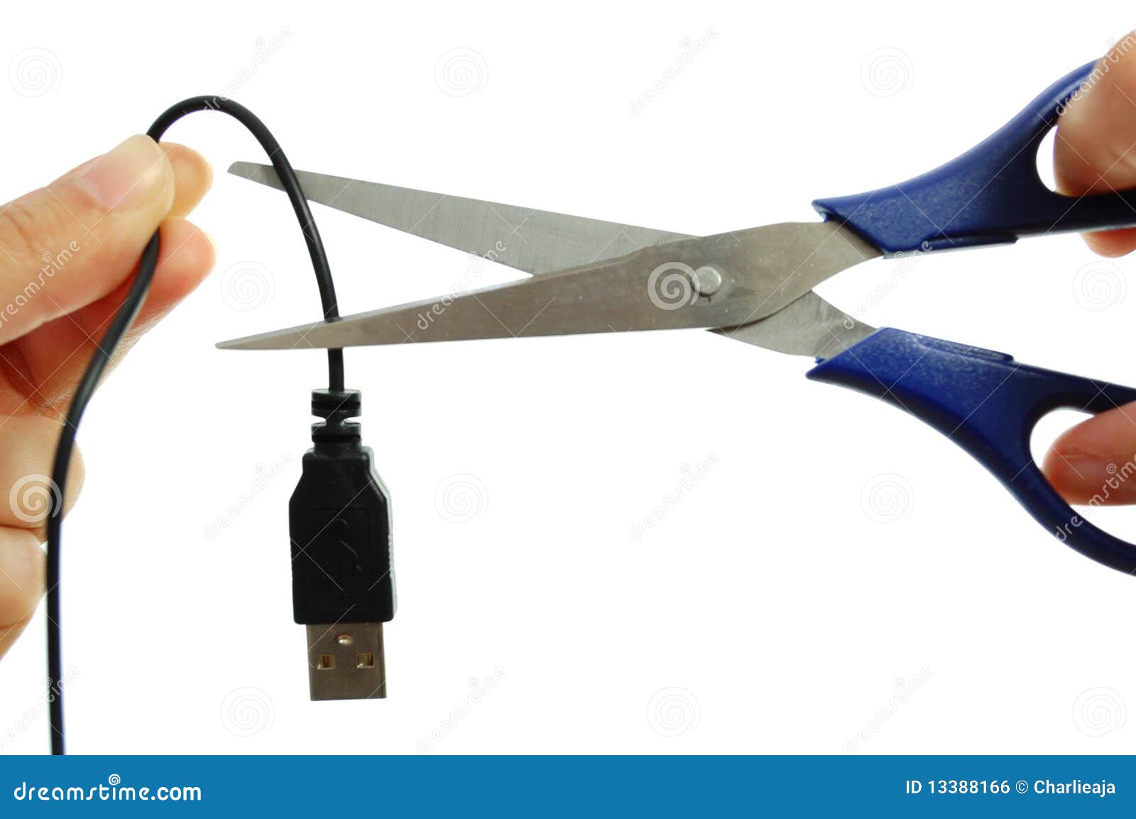 Cut connection stock photo. Image of technology, interruption - 13388166