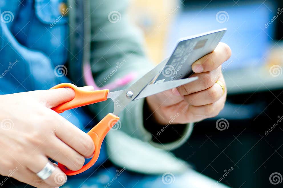 Cut credit card stock image. Image of crisis, fraud, economy - 27246429