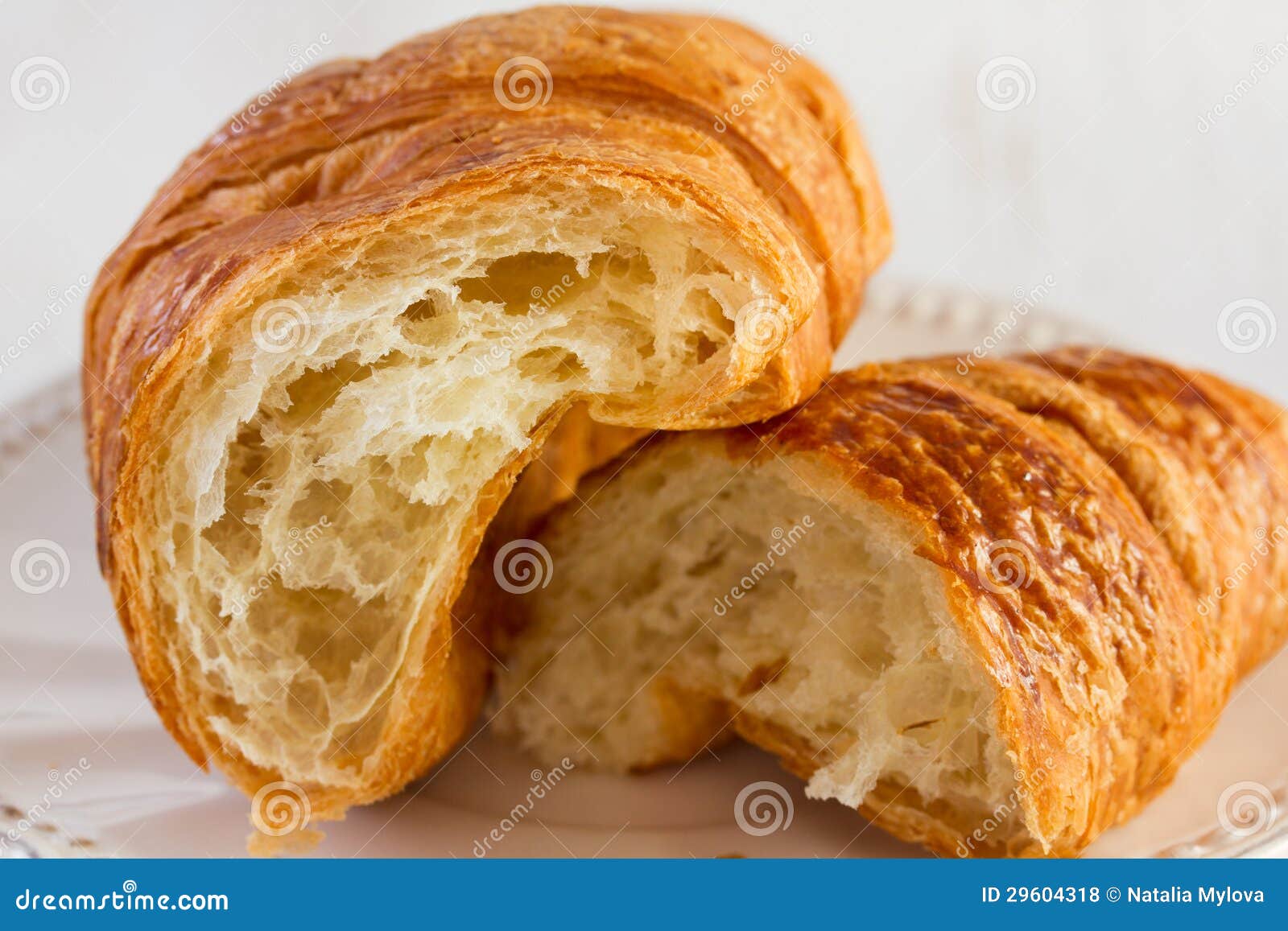 Cut croissant stock photo. Image of sweet, breakfast - 29604318