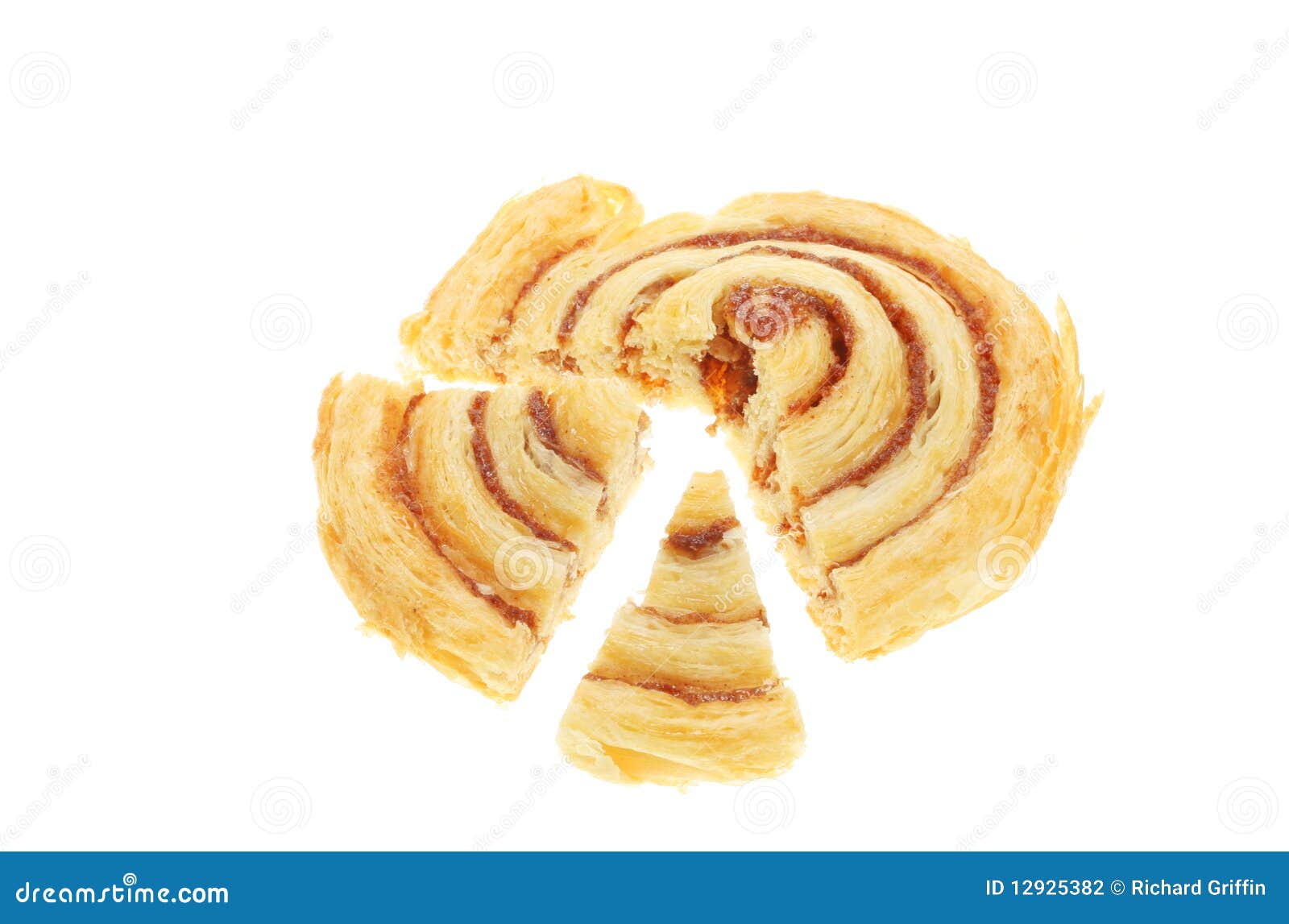 Cut Danish pastry stock photo. Image of chart, baked - 12925382