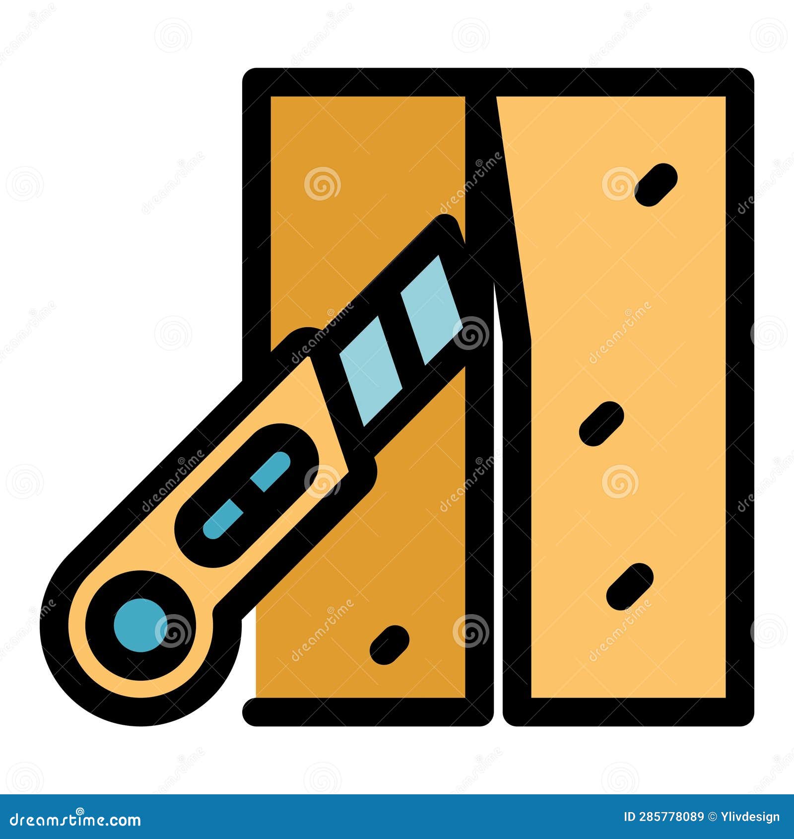 Cut Drywall Icon Vector Flat Stock Illustration - Illustration of ...