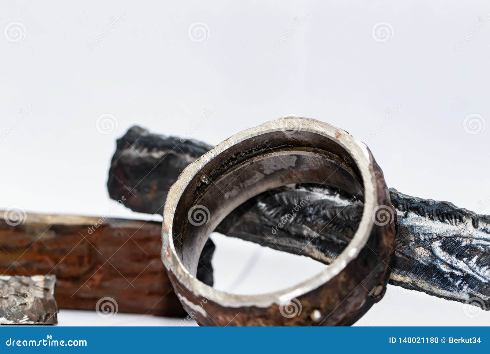Samples of Defective Welds with Different Types of Defects Stock Photo ...