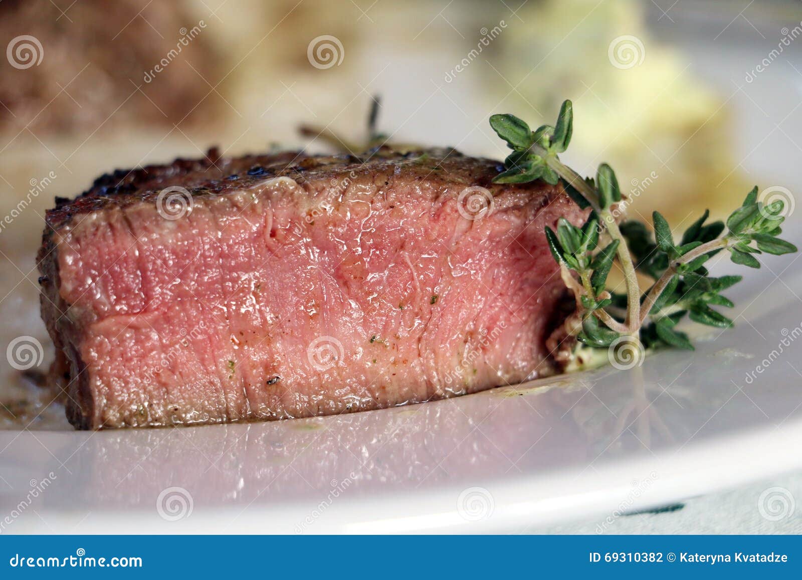 Cut filet mignon. stock photo. Image of meal, dinner - 69310382