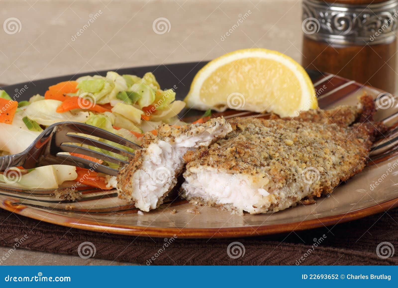 Cut Fish Fillet stock photo. Image of fillet, fork, catfish - 22693652