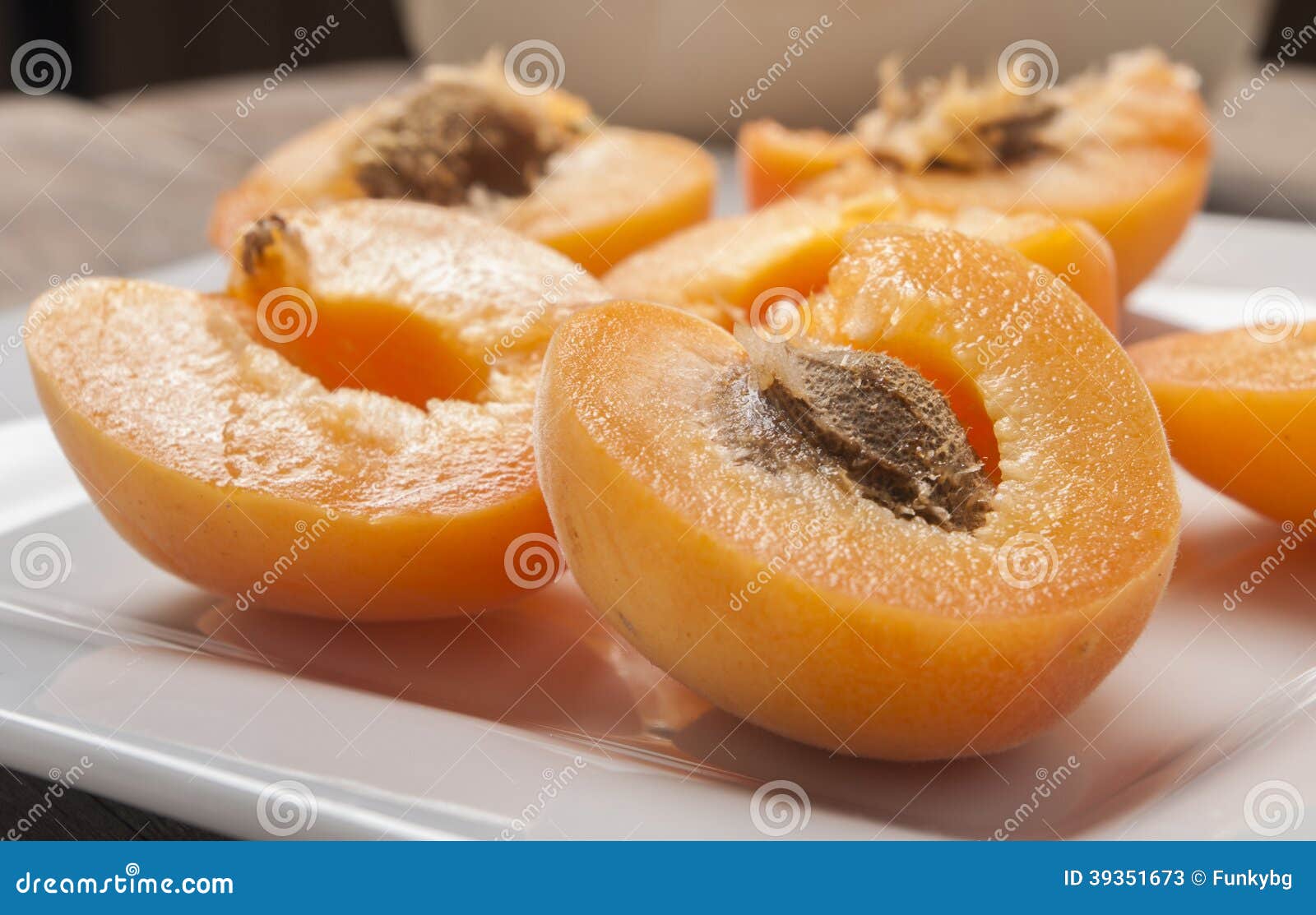 Cut fresh apricot stock image. Image of nature, still - 39351673