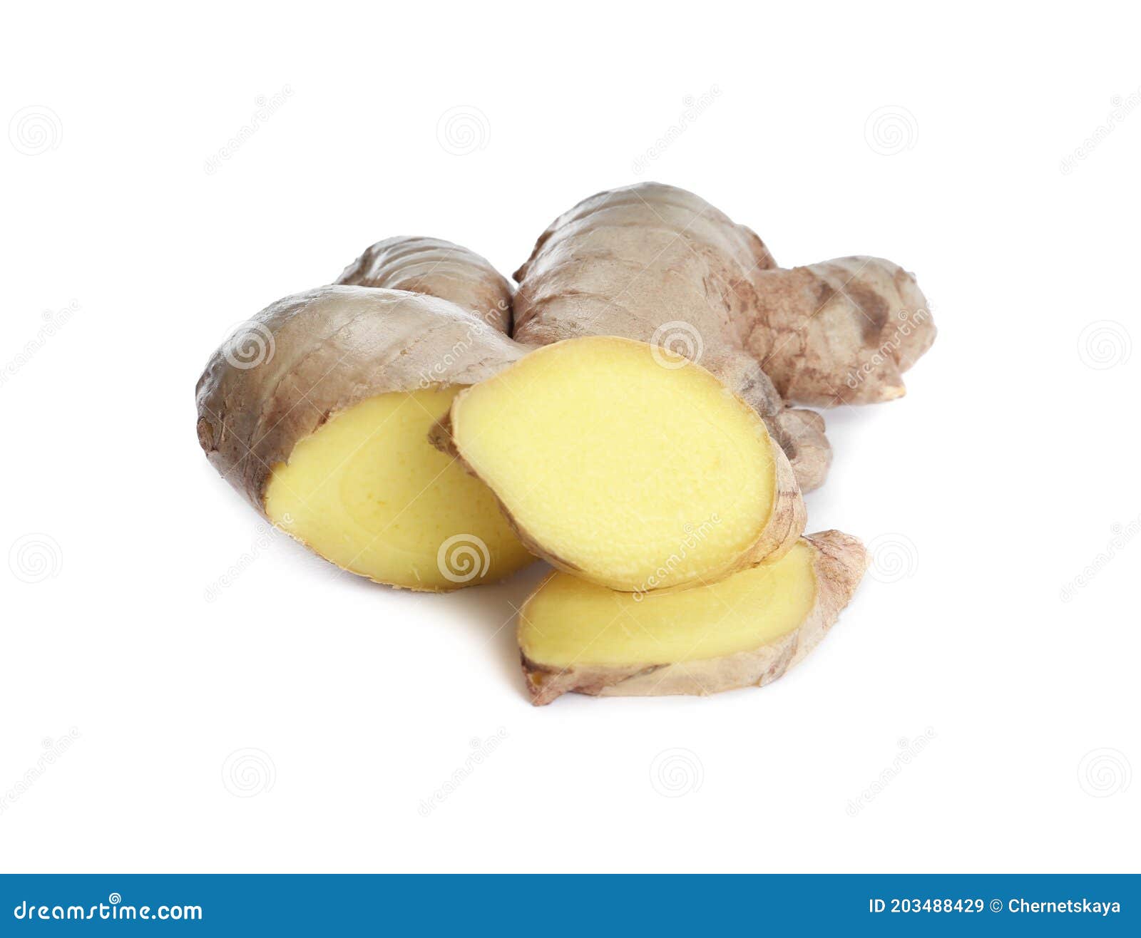 Cut Fresh Ginger Root Isolated on White Stock Image - Image of gourmet ...