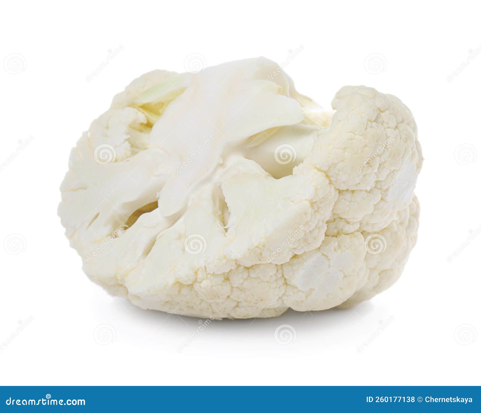 Cut Fresh Raw Cauliflower on White Background Stock Photo - Image of ...