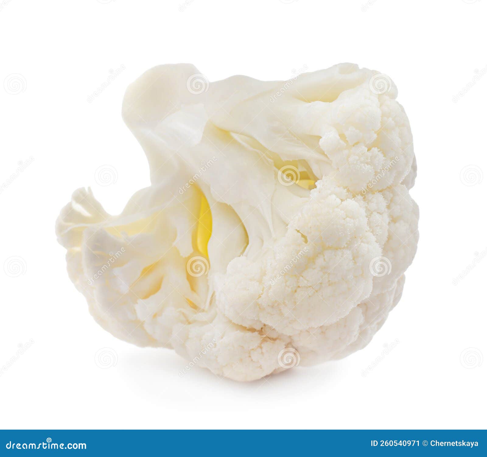 Cut Fresh Raw Cauliflower on White Background Stock Image - Image of ...