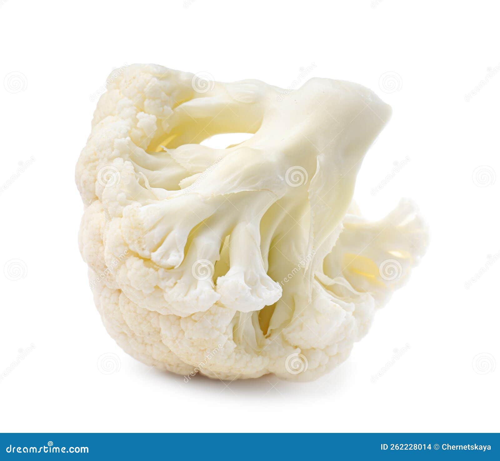 Cut Fresh Raw Cauliflower on White Background Stock Photo - Image of ...