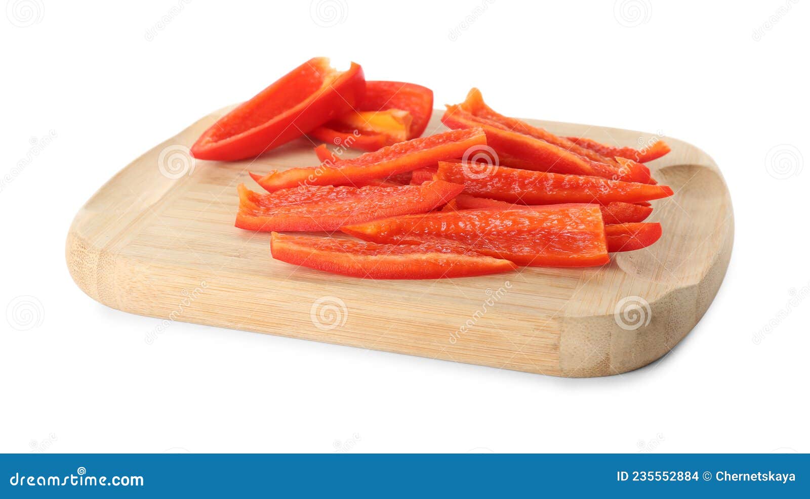 Cut Fresh Red Bell Peppers Isolated on White Stock Photo - Image of ...