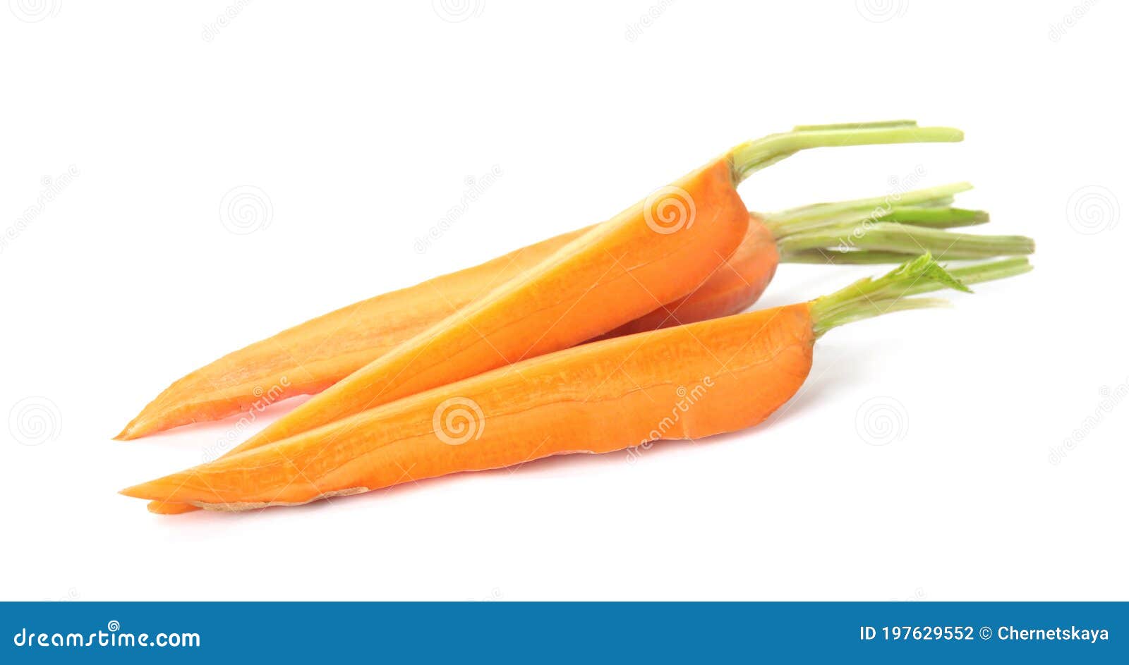 Cut Fresh Ripe Carrot Isolated on White Stock Photo - Image of ...