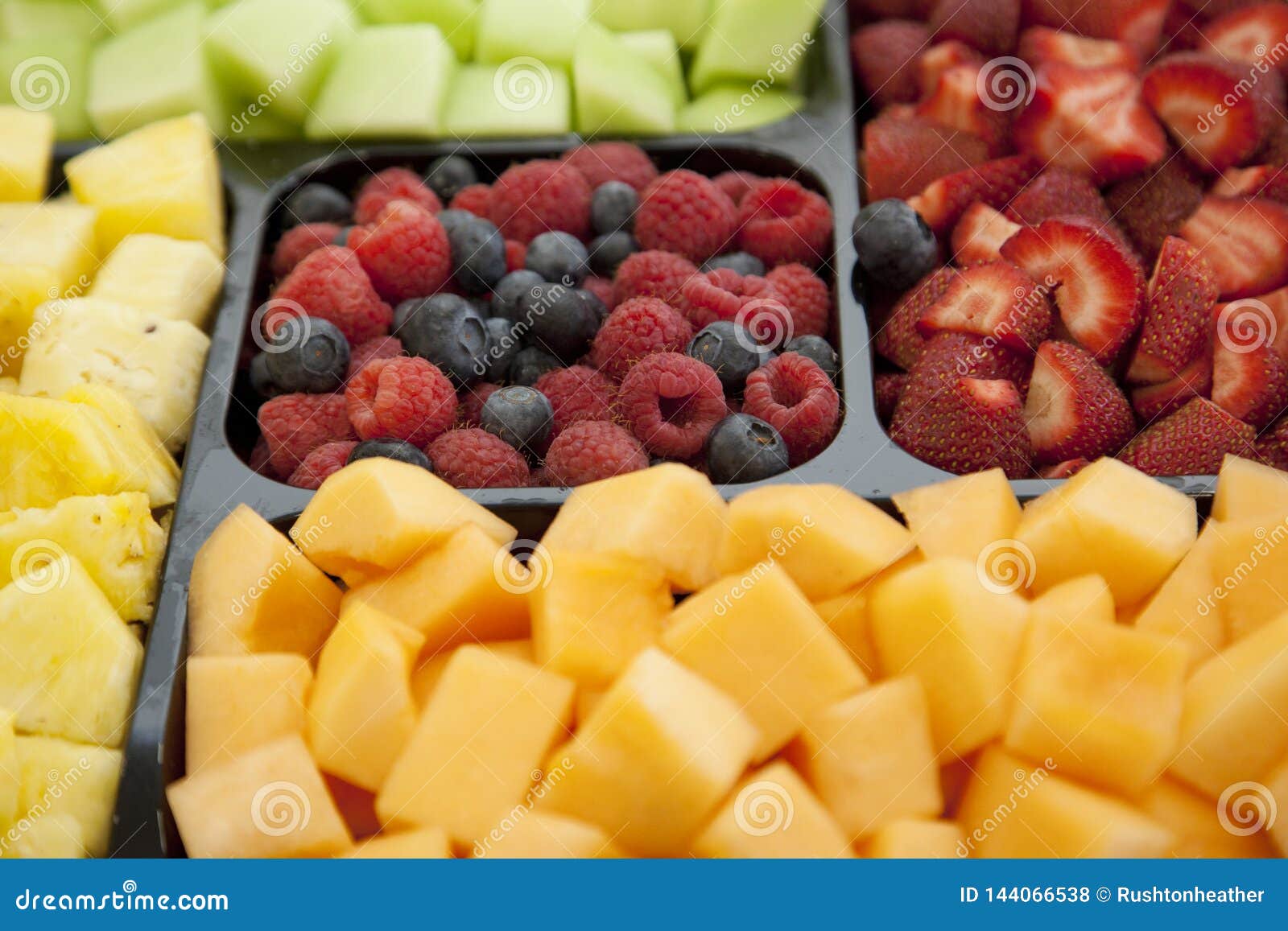 Cut Fruit tray stock photo. Image of blue, healthy, green - 144066538