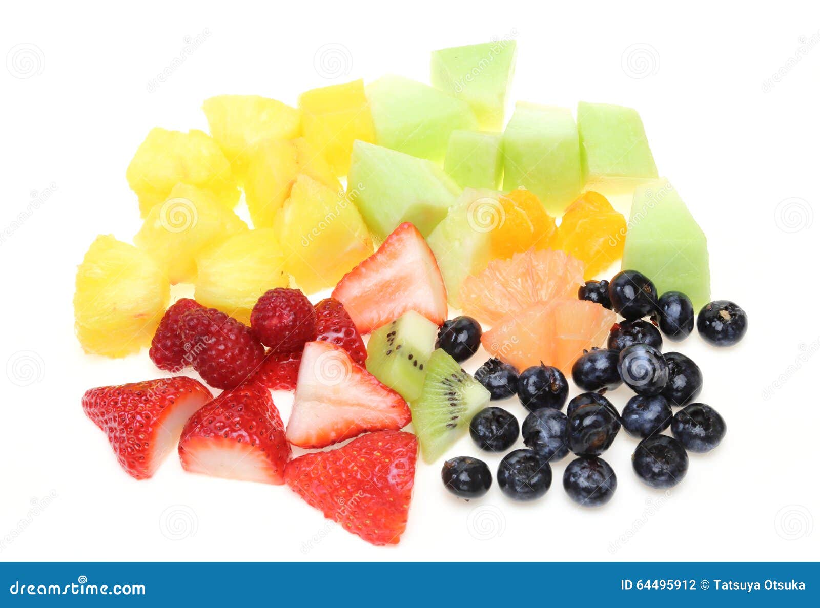 Cut fruits stock photo. Image of studio, raspberry, dessert - 64495912