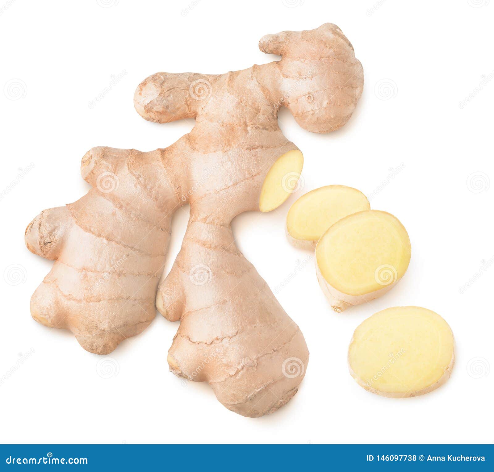 Cut ginger root, top view stock photo. Image of closeup - 146097738