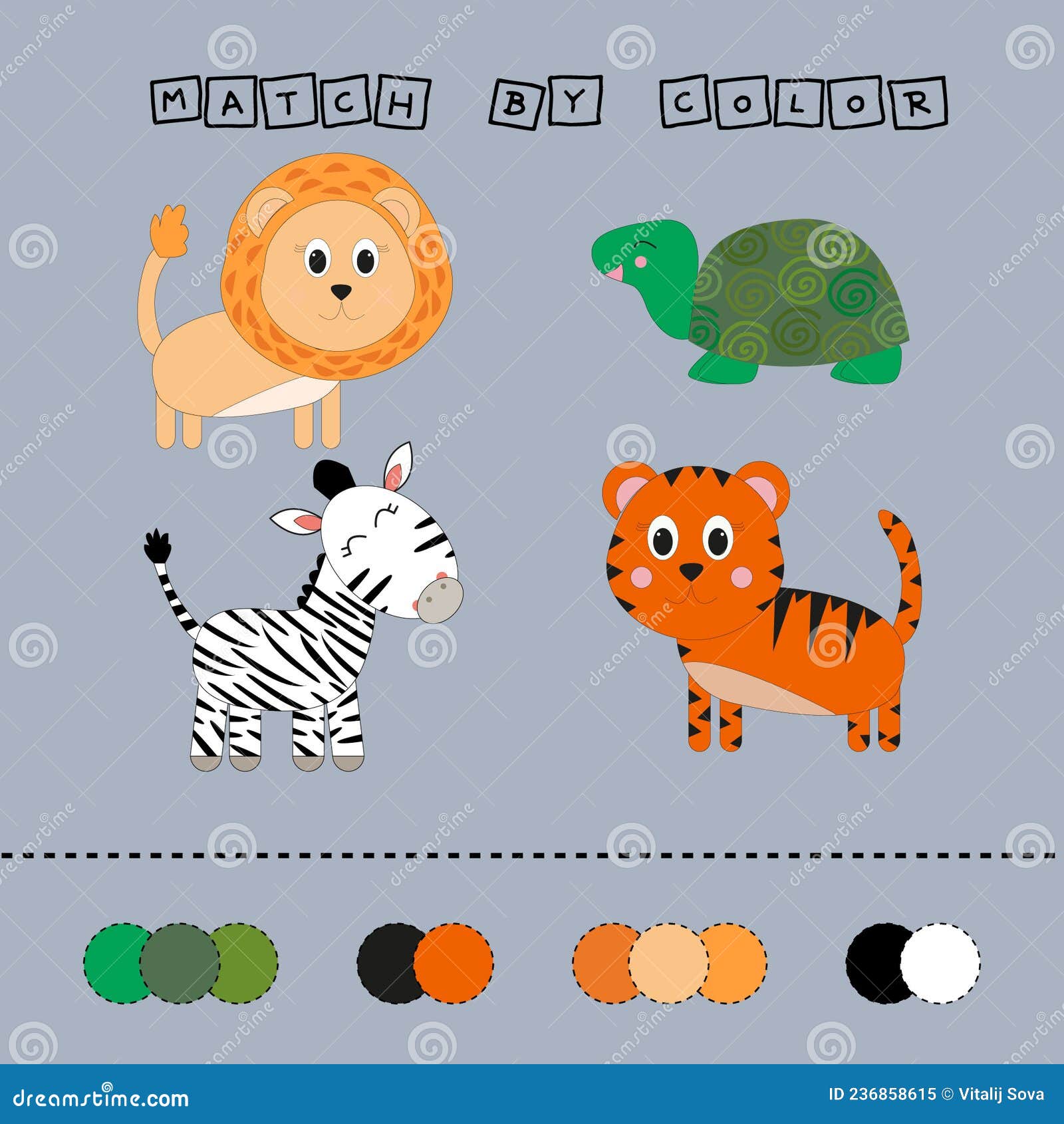 Lion And Turtle Cartoon Vector On Striped Background | CartoonDealer ...