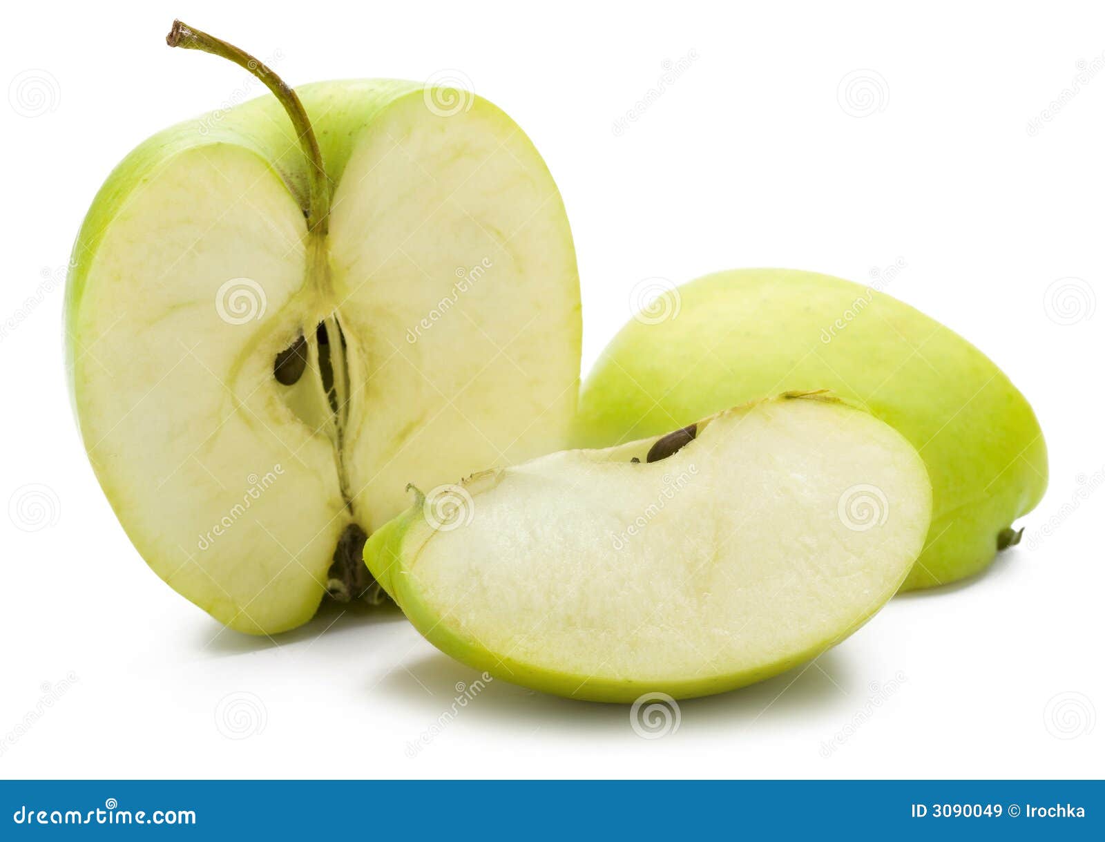 Cut Green Apple Royalty Free Stock Images - Image: 3090049