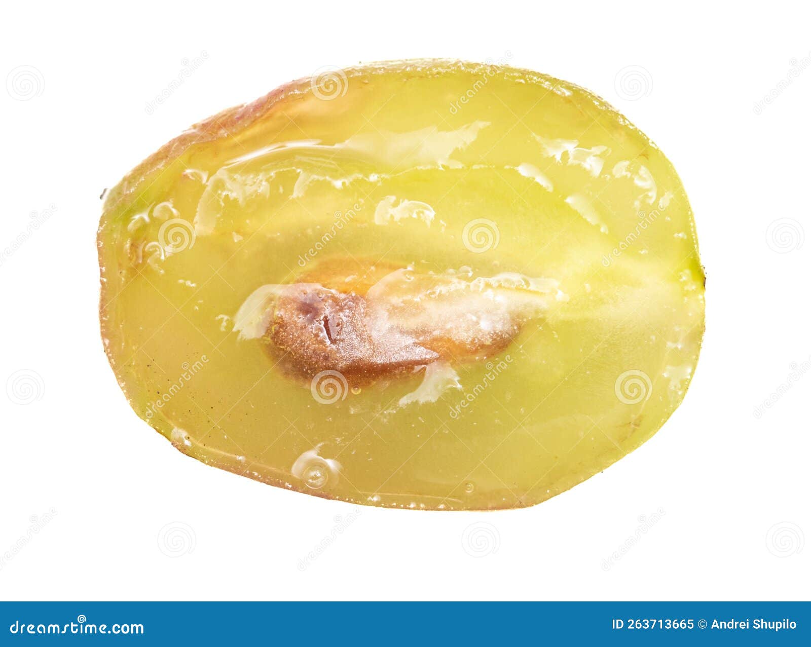 Cut Green Grape Isolated on White Background. Stock Image - Image of ...
