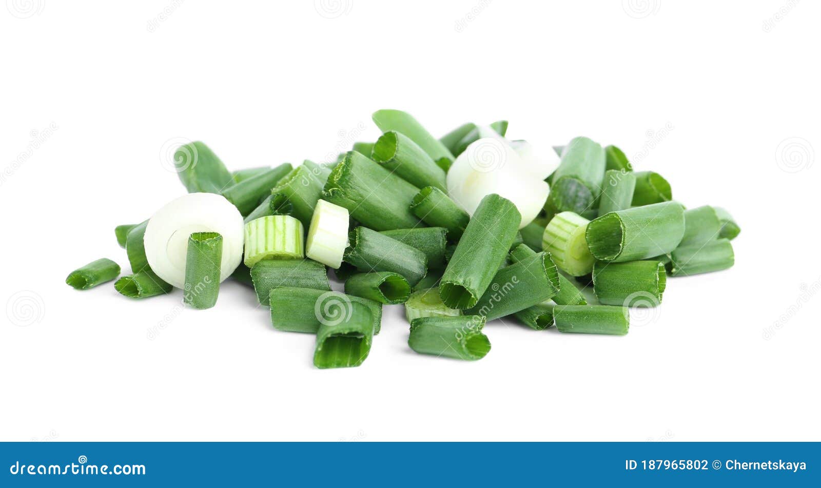Cut Green Spring Onion Isolated Stock Photo - Image of recipe, culinary ...