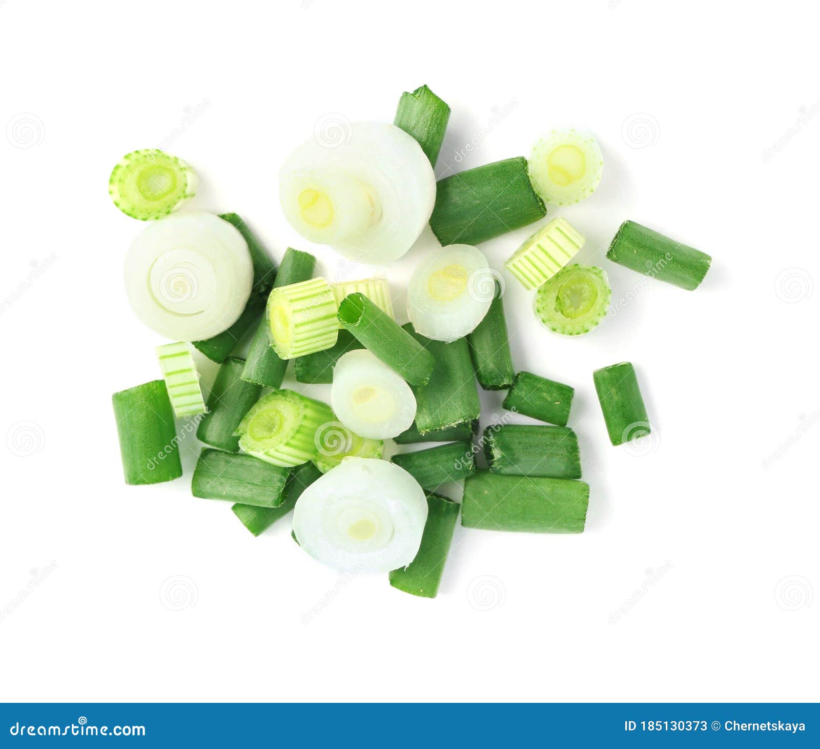 Cut Green Spring Onion Isolated on White Stock Image - Image of fresh ...