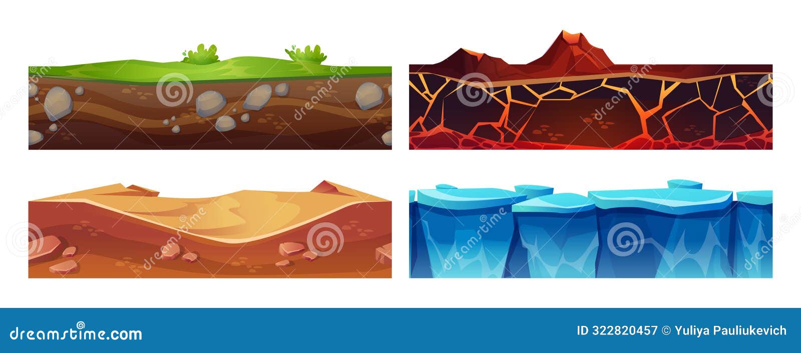 Cut Ground Layer for Game Ui Platform Design. Stock Vector ...