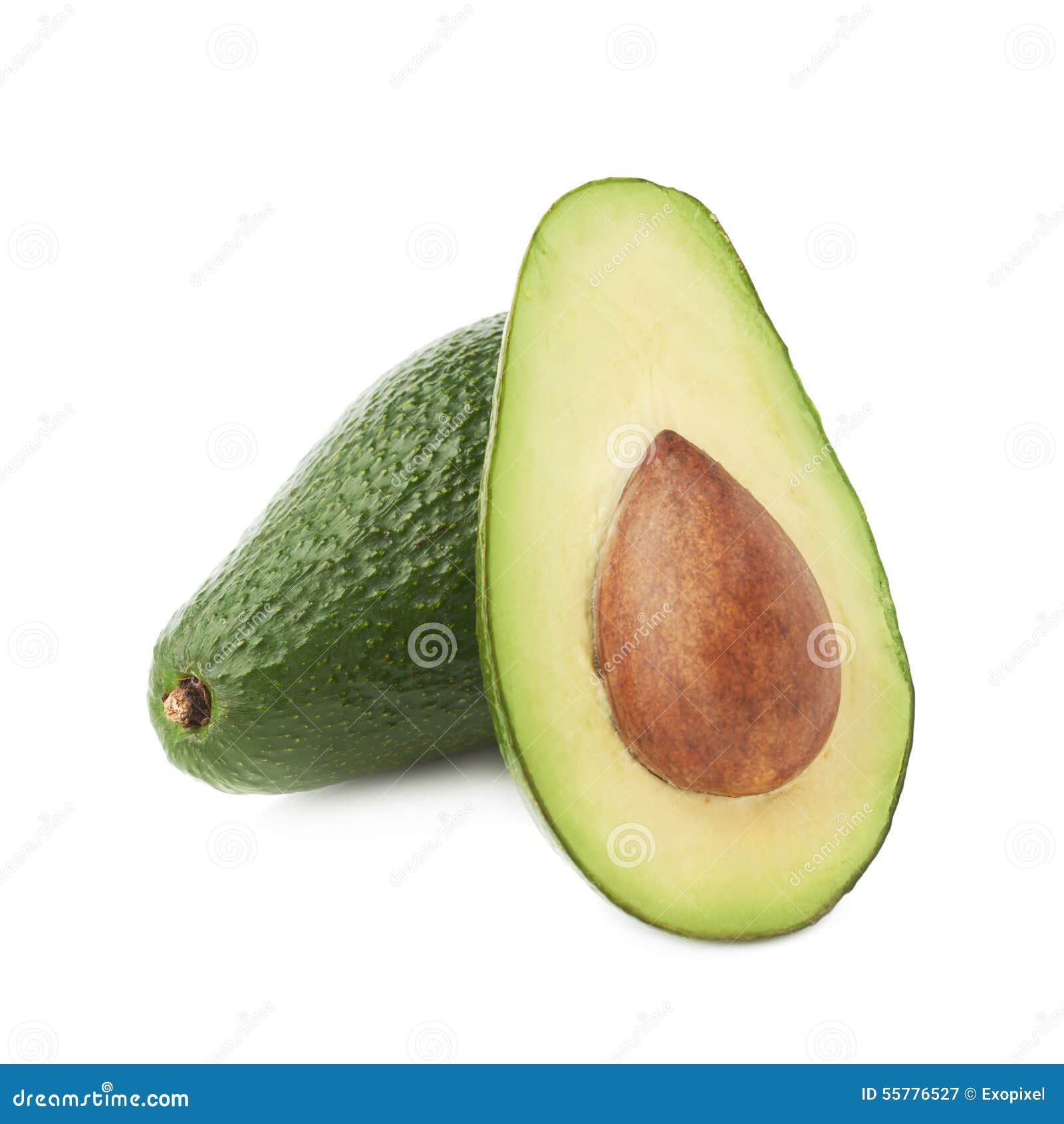 Cut in Half Avocado Fruit Composition Stock Image - Image of avocado ...