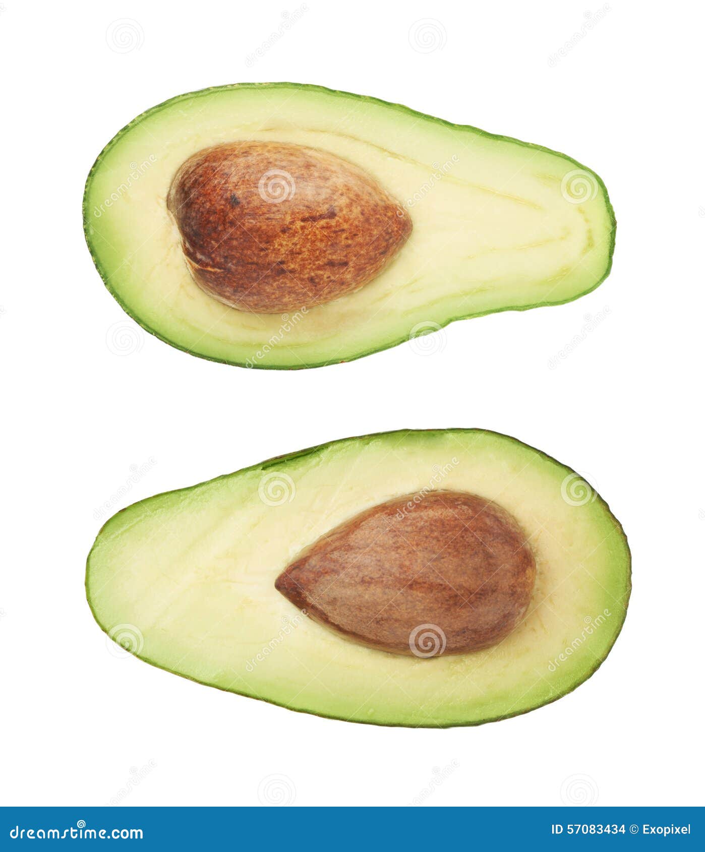 Cut in Half Open Avocado Fruit Stock Photo - Image of eating, nature ...