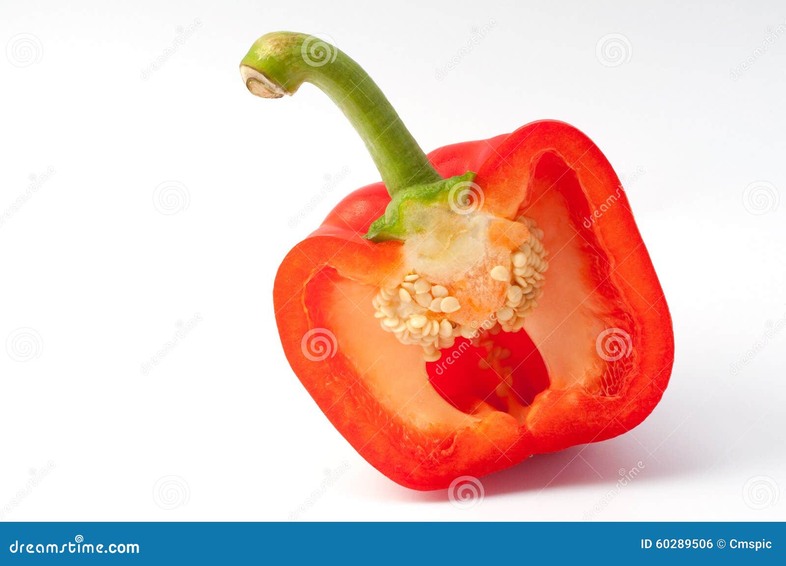 Cut half of red pepper stock photo. Image of bright, bell - 60289506