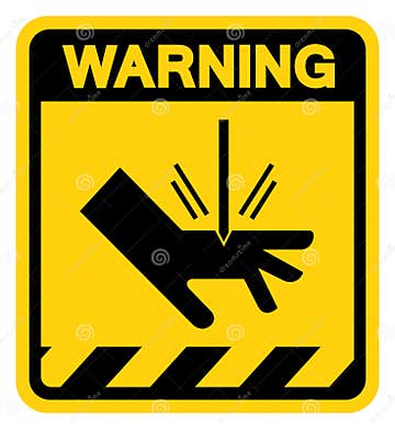 Cut Hazard Hazard Warning Sign, Vector Illustration, Isolate on White ...