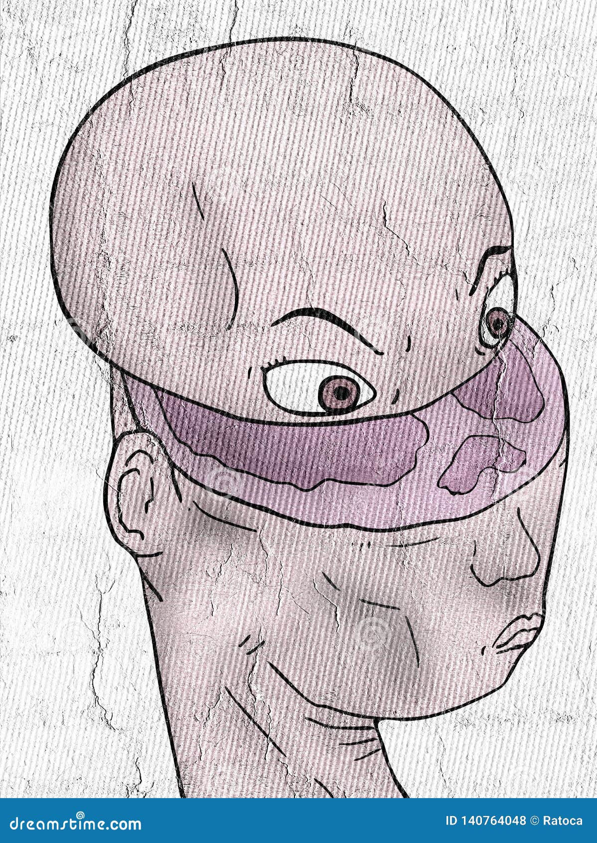 Cut head stock illustration. Illustration of artistic - 140764048