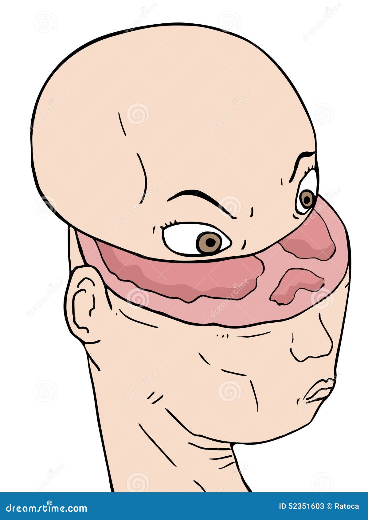 Cut head stock vector. Illustration of male, concept - 52351603