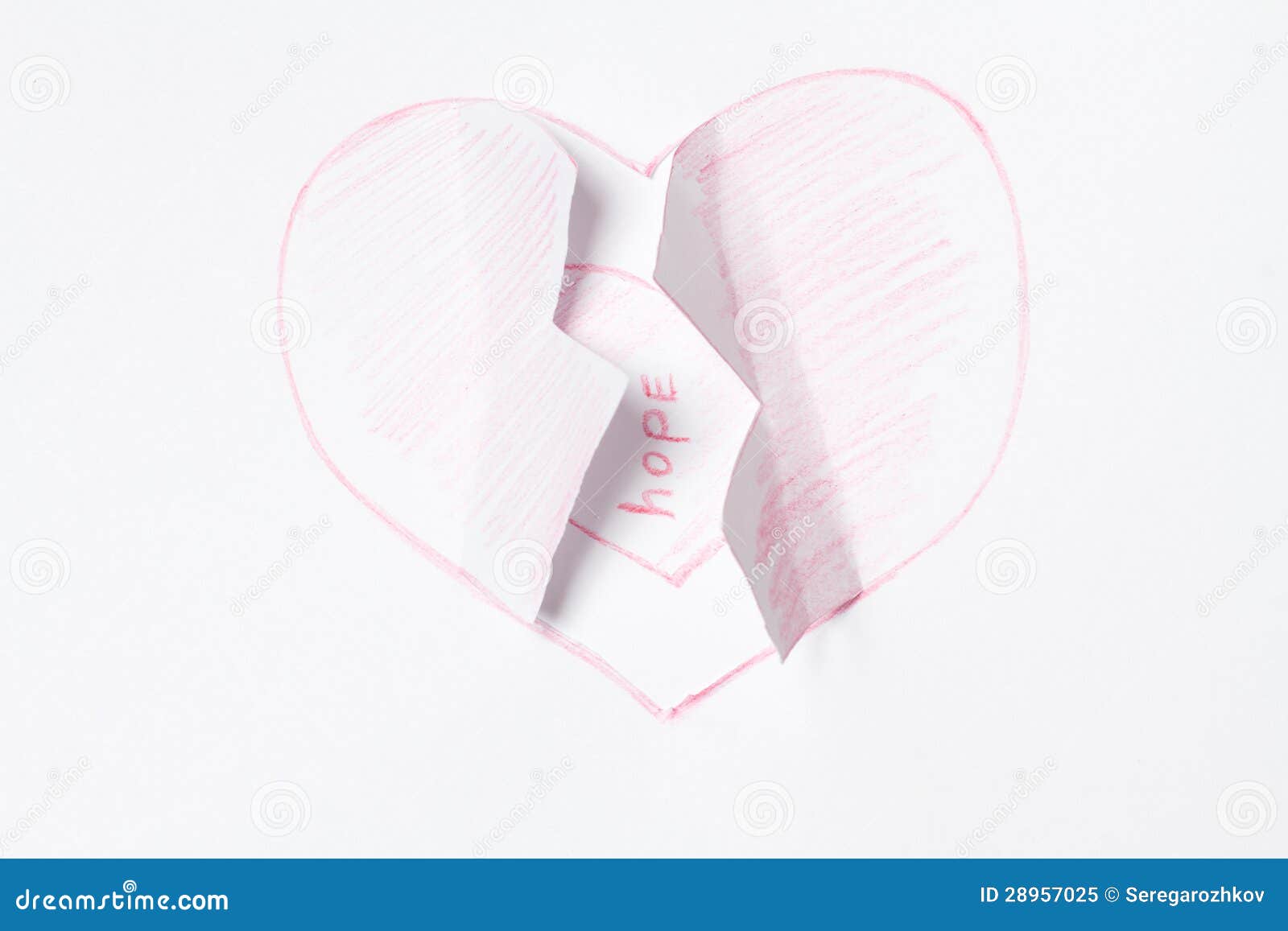 Cut heart stock image. Image of pink, concepts, emotions - 28957025