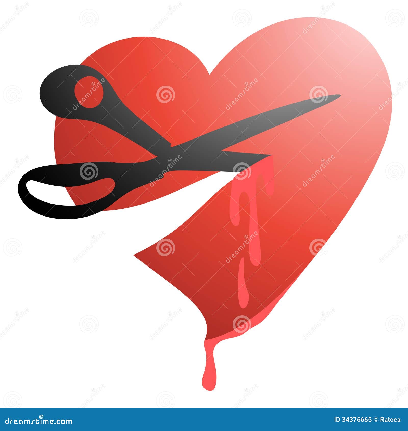 Cut heart stock vector. Illustration of decorative, paper - 34376665