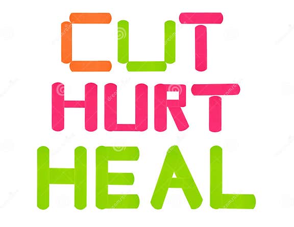 Cut-hurt-heal bandages stock photo. Image of adhesive - 23748734