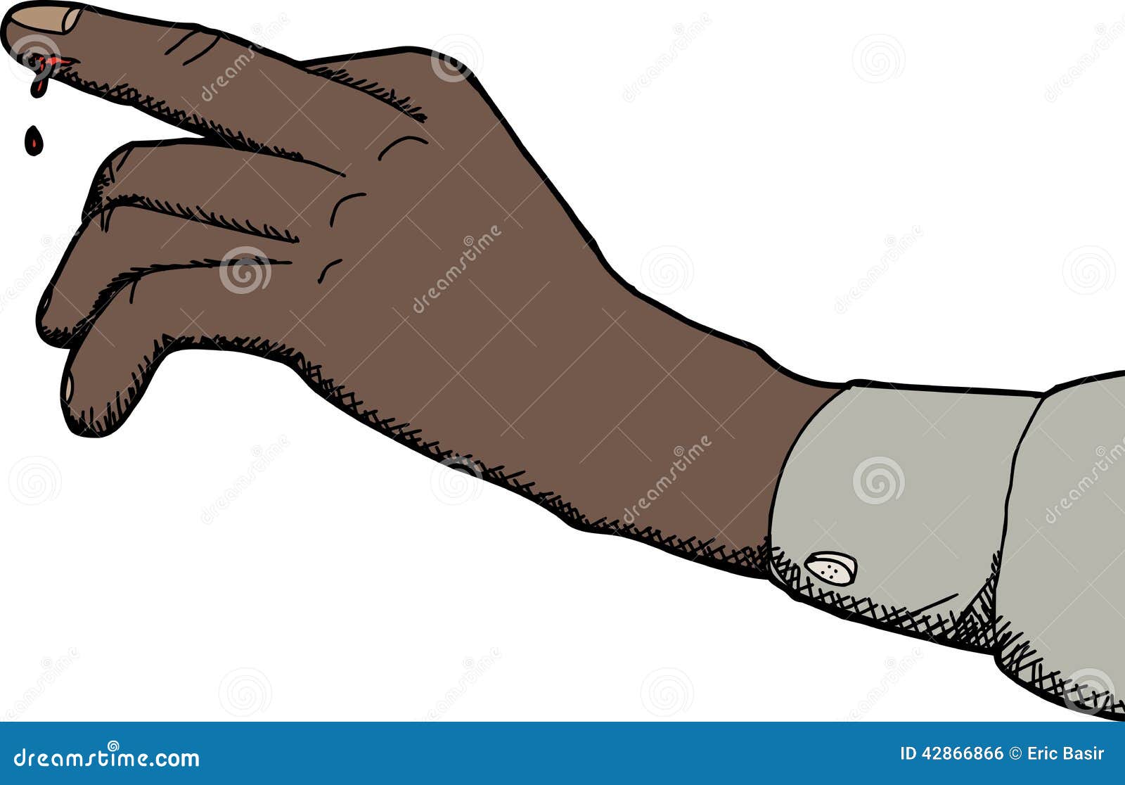 Cut Index Finger stock vector. Illustration of bleeding - 42866866