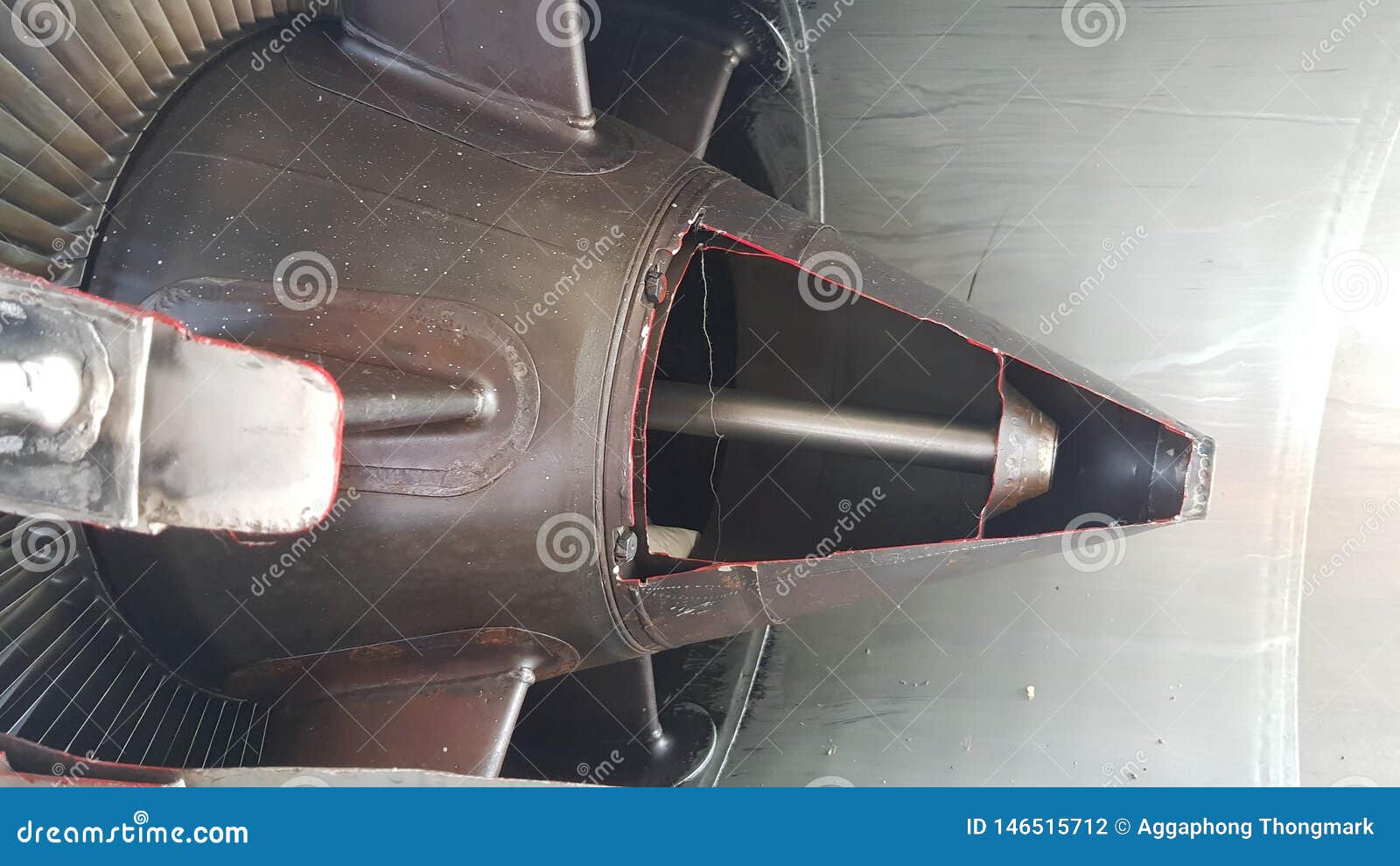 Cut Jet Plane Turbine Engine Stock Photo - Image of airplane ...