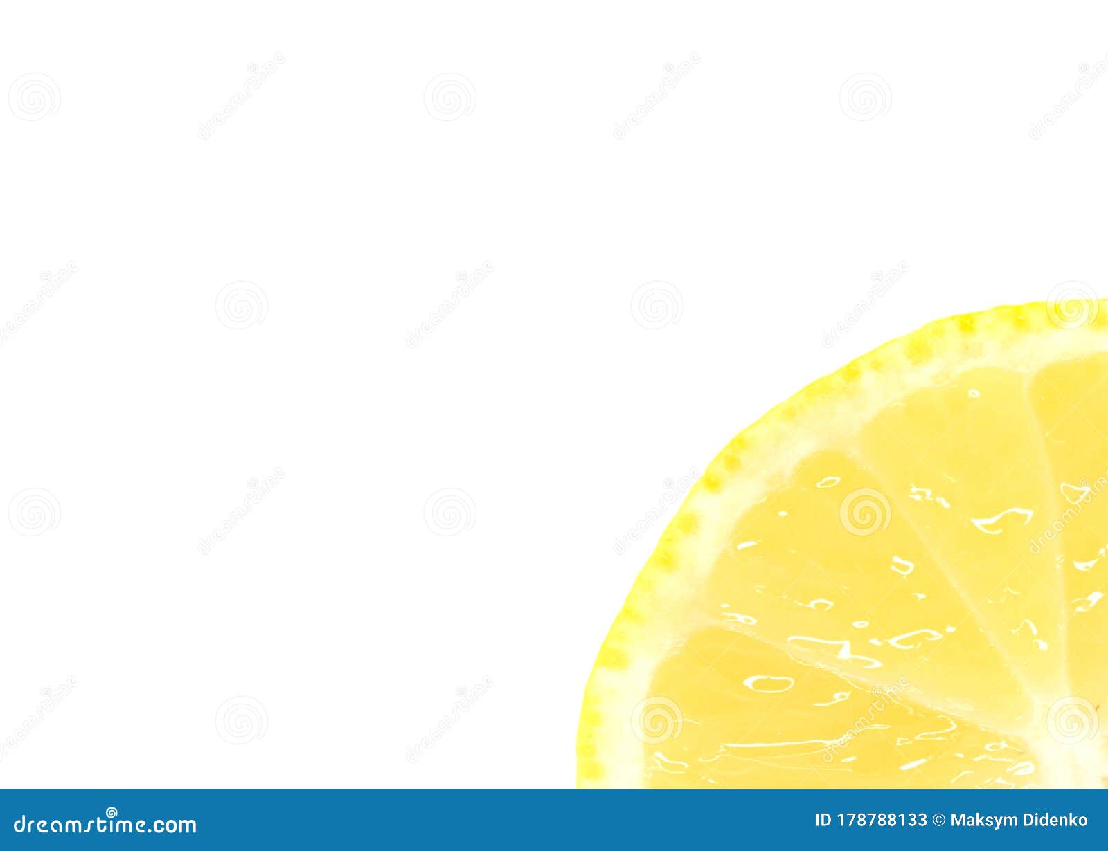 Cut Lemon Corner Isolate on White Stock Image - Image of isolated ...