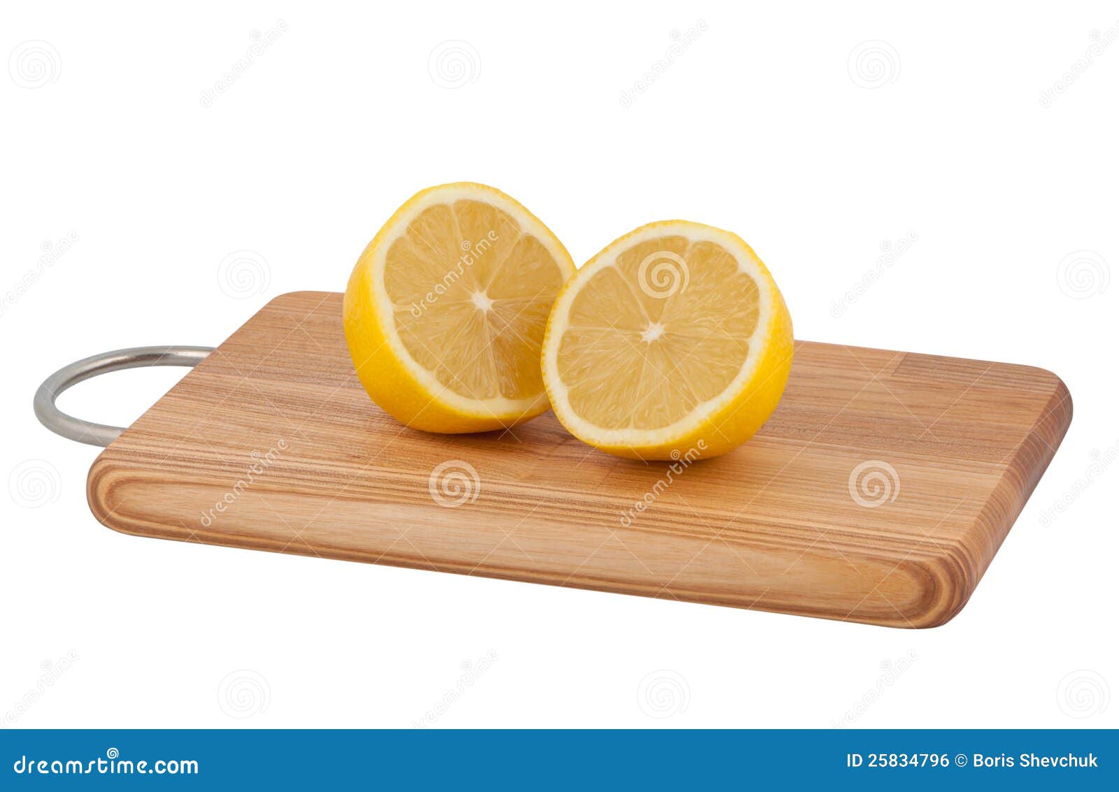 Cut Lemon on Cutting Board. Stock Photo - Image of natural, cutting ...