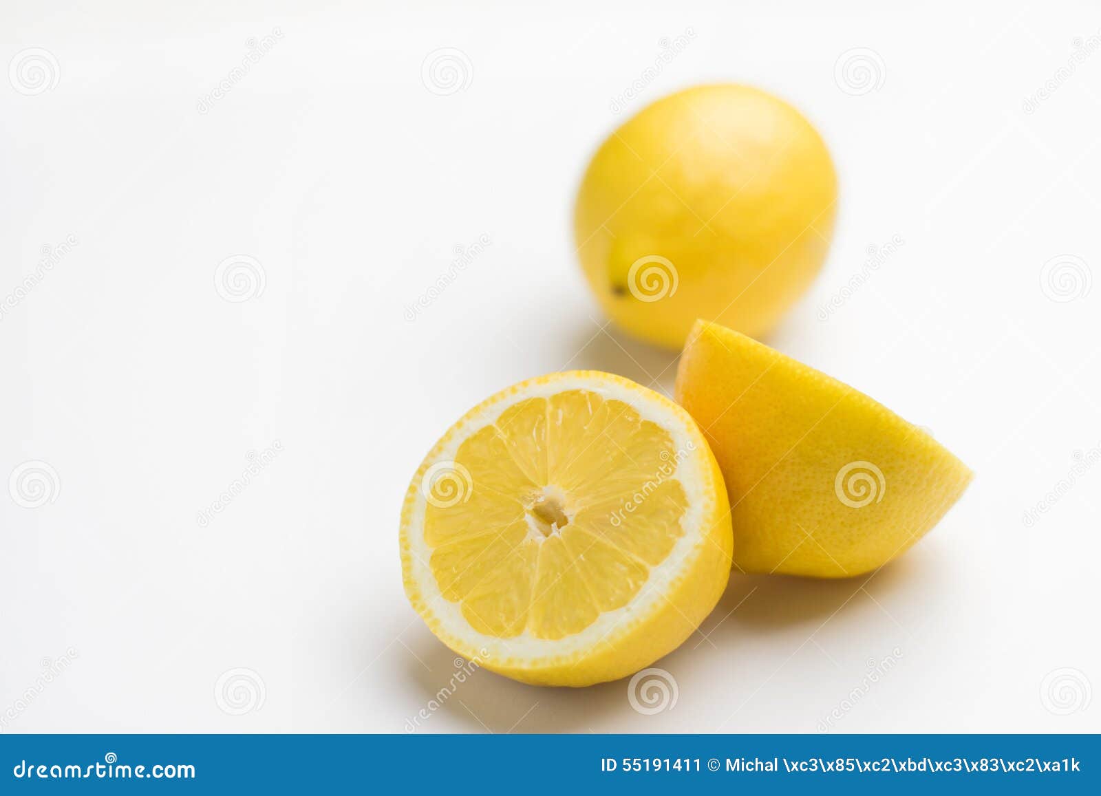 Cut lemon - isolated stock image. Image of shot, closeup - 55191411