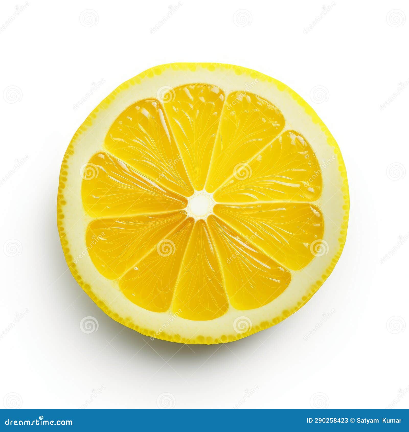 A Cut Lemon Isolated on White Background Generative AI Stock ...
